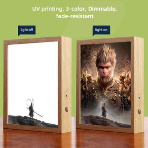 Black Myth Wukong Fanart, Light Painting Artwork, Table Lamp, Unique ...