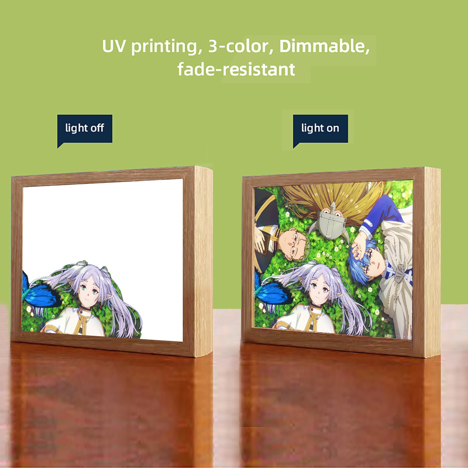 Frieren Beyond Journey's End Light Painting: Anime Table Lamp, Wall Art ...