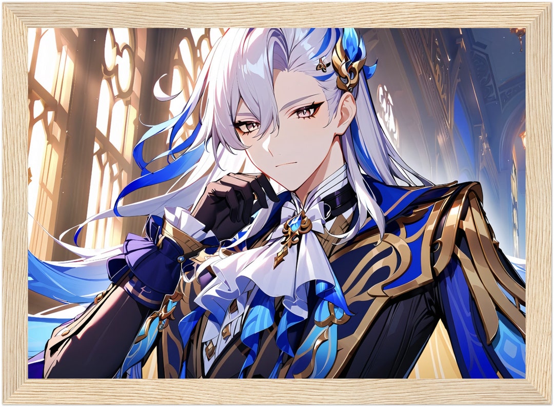 Neuvillette Genshin Impact, Neuvillette Fanart, Light Painting, Table ...