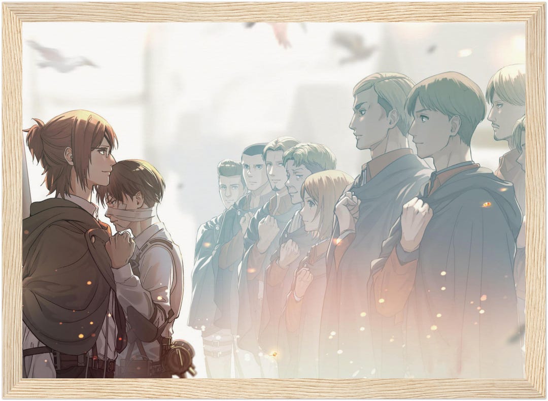 Attack on Titan Light Painting, Levi & Hange, Anime Fanart - Etsy