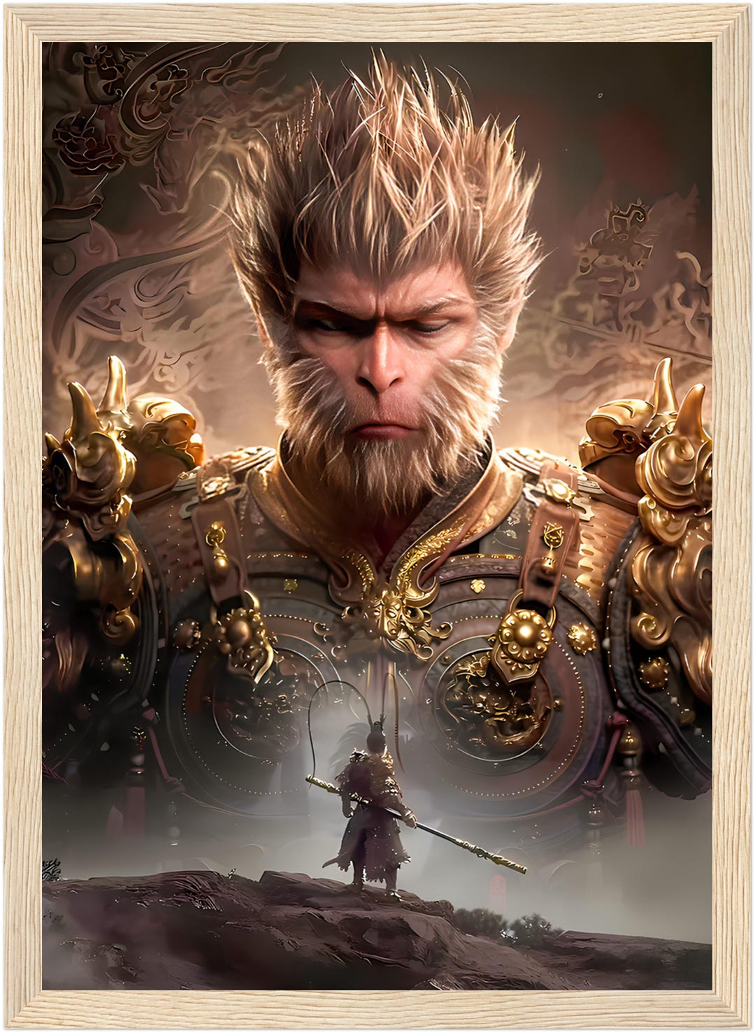 Black Myth Wukong Fanart, Light Painting Artwork, Table Lamp, Unique ...