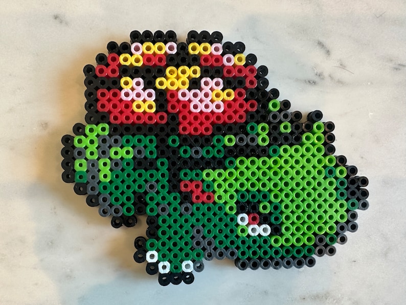 Shiny Bulbasaur, Ivysaur, Venusaur Pokemon Starters Perler Bead Art ...