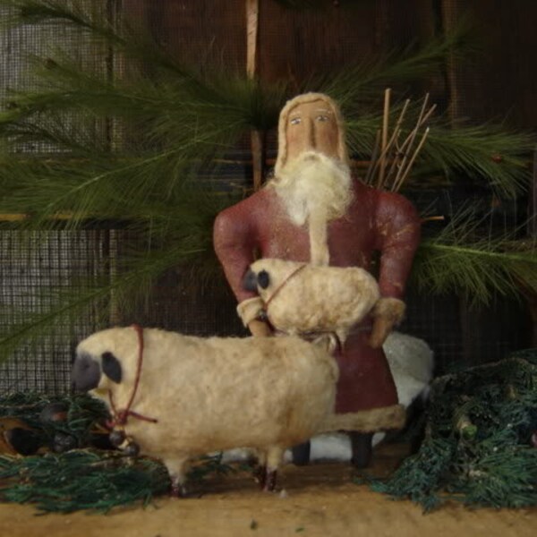 Folk Art Santa - Etsy