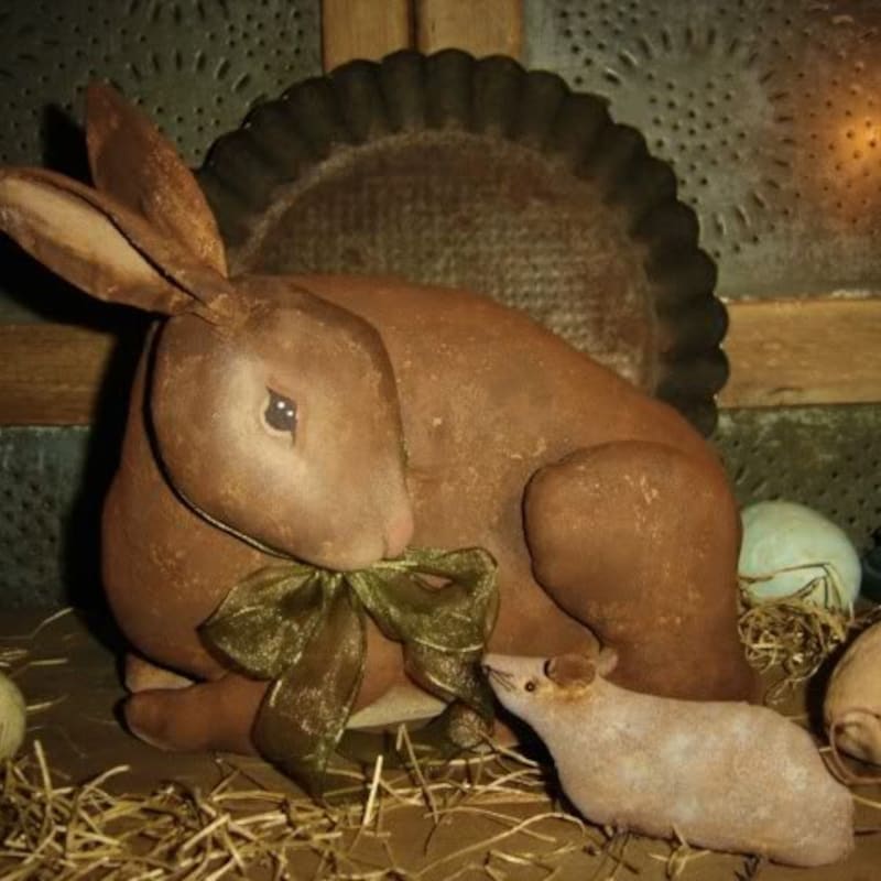 Primitive Rabbit Pattern - Etsy
