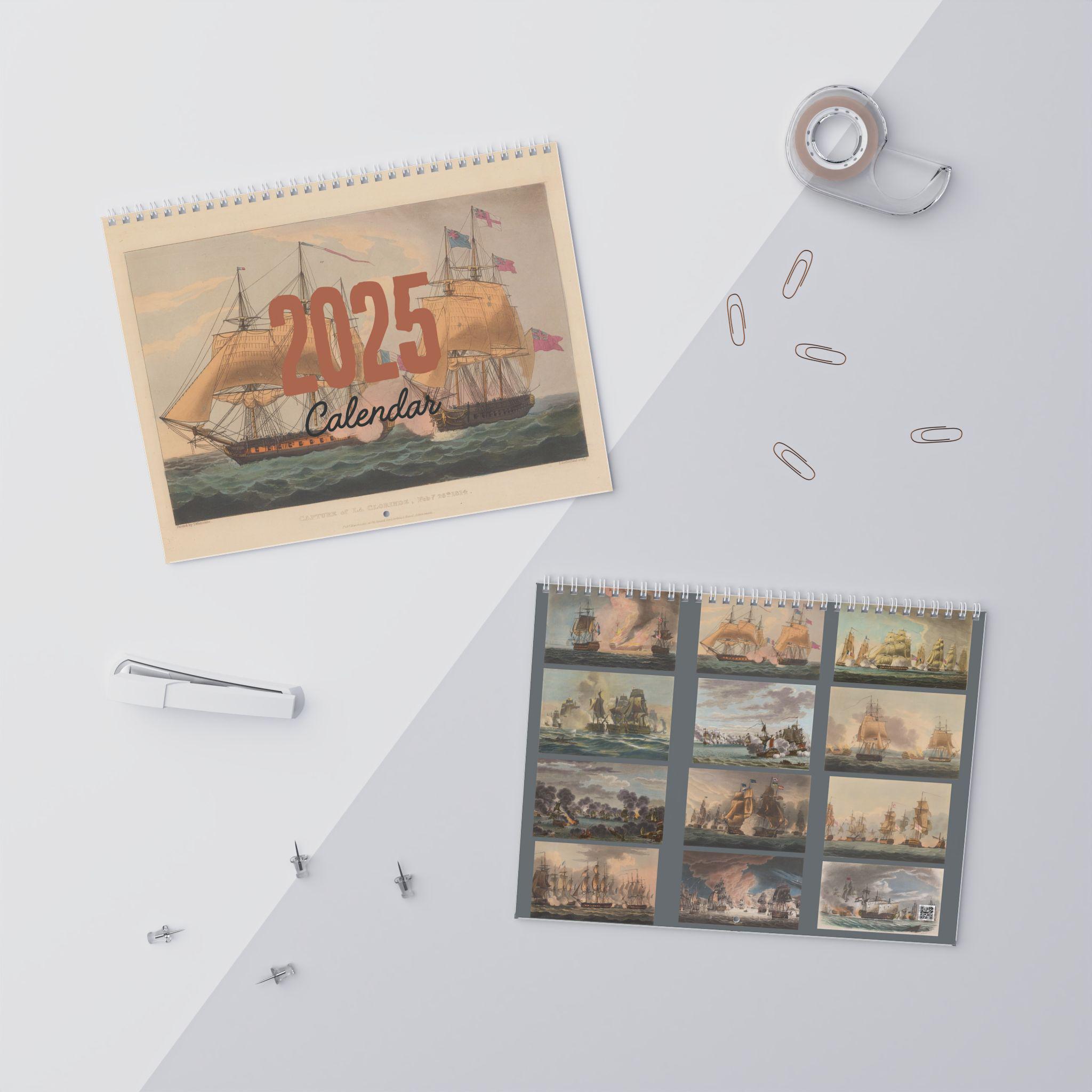 2025 Naval Battles Wall Calendar - Historic Sea Battles Calender ...
