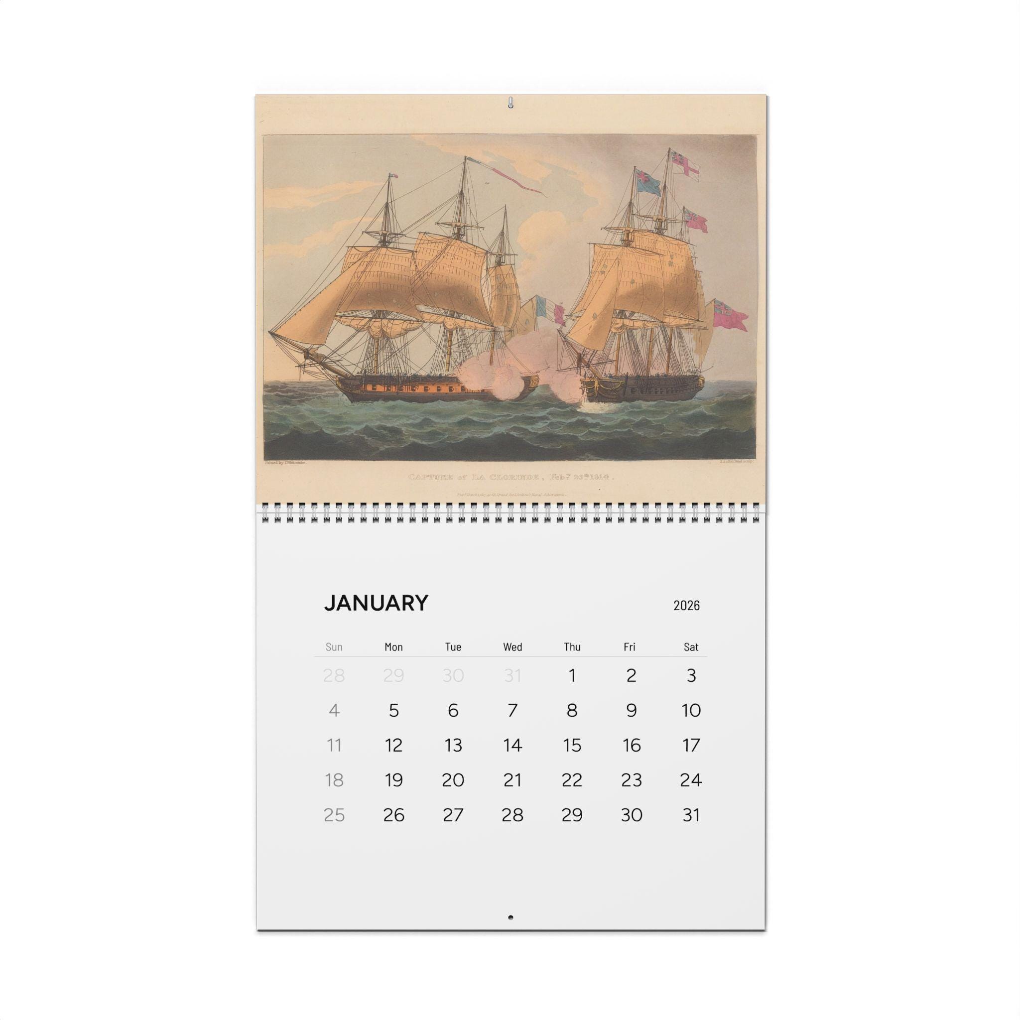 Vintage War Ships 2026 Wall Calendar: Naval Battle Nautical Planner - Etsy