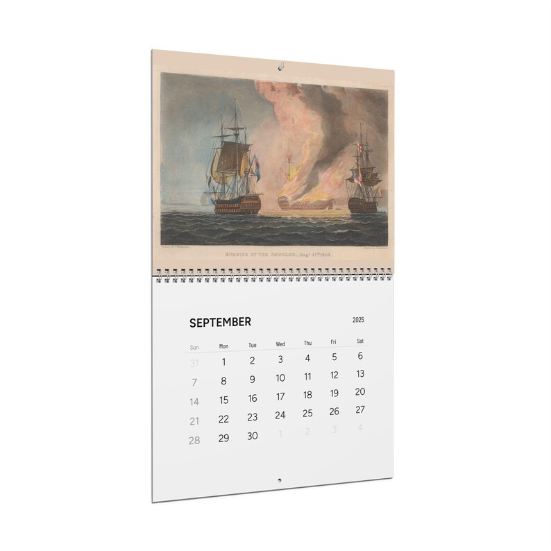 2025 Naval Battles Wall Calendar - Historic Sea Battles Calender ...