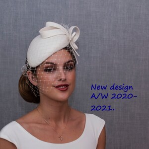 Natural White light Ivory White Bridal Hat. White Wedding - Etsy