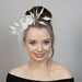 White Feather Fascinator. White Bridal Fascinator. White Wedding ...