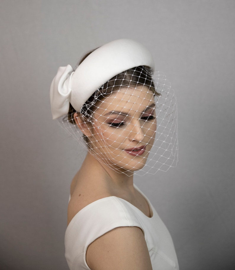 White Wedding Hat. White Bridal Hat. White Wide Headband Hat - Etsy