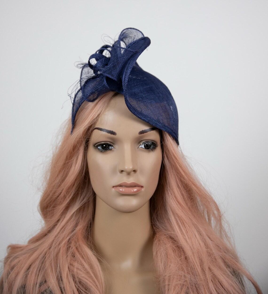 Black Fascinator Hat With Face Veil. Made to Order Hat. - Etsy