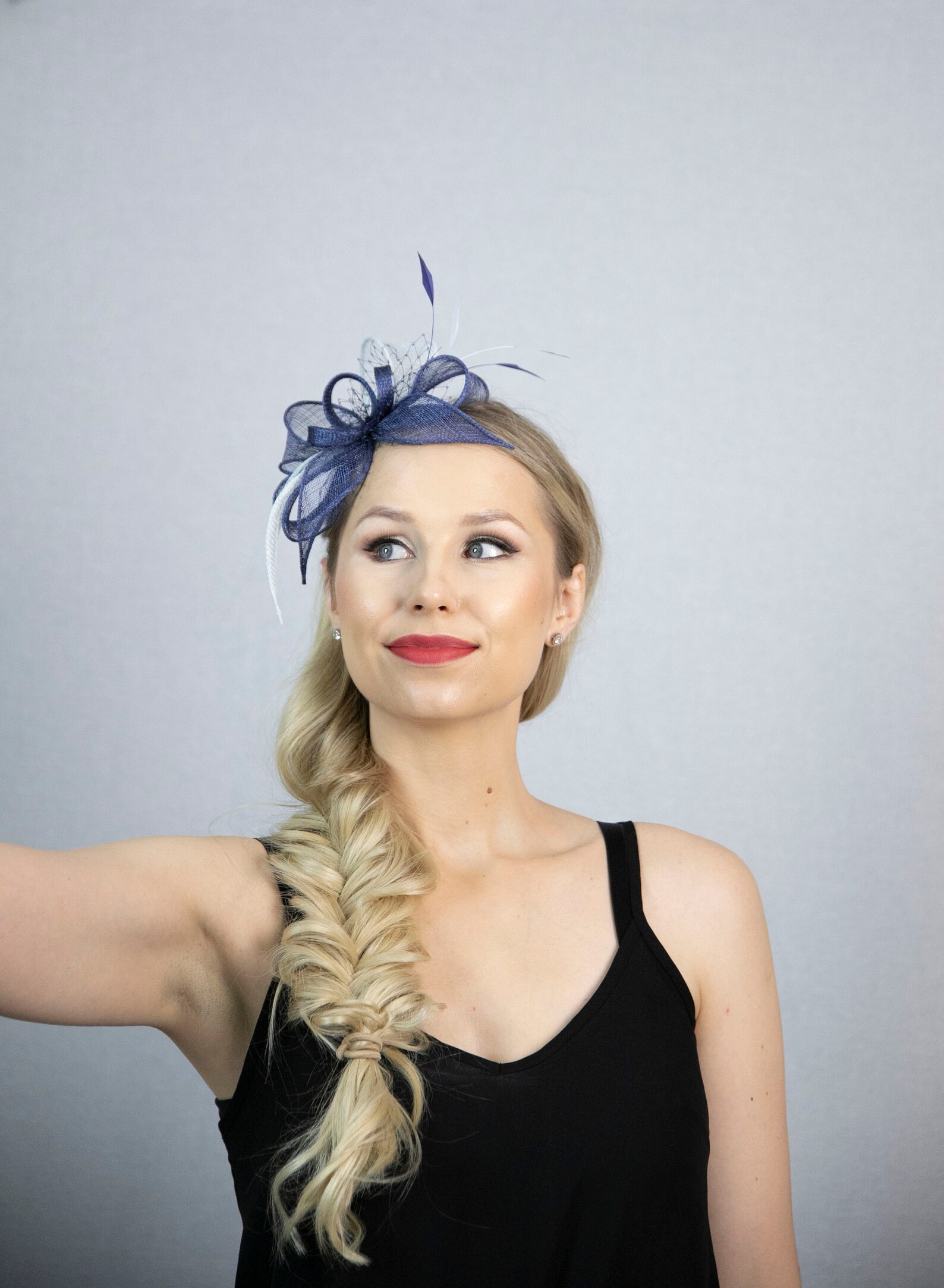 Blue Bow Fascinator. Blue Wedding Fascinator. New Fascinator - Etsy