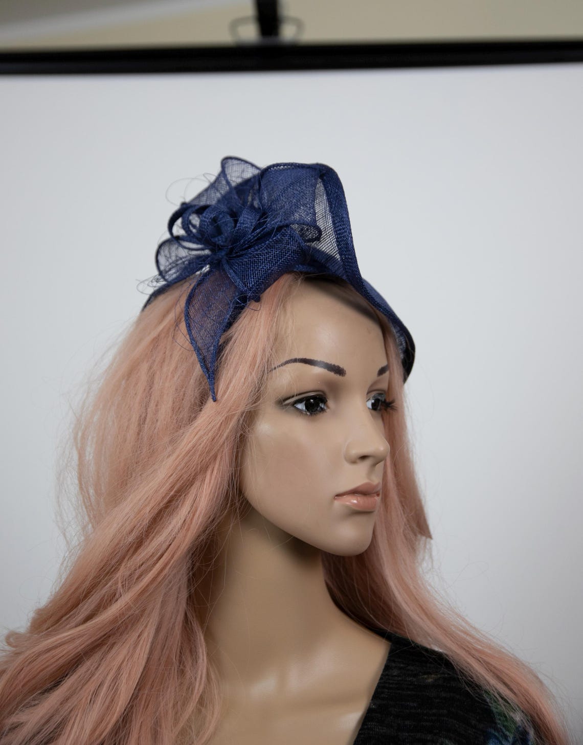 Black Fascinator Hat With Face Veil. Made to Order Hat. - Etsy