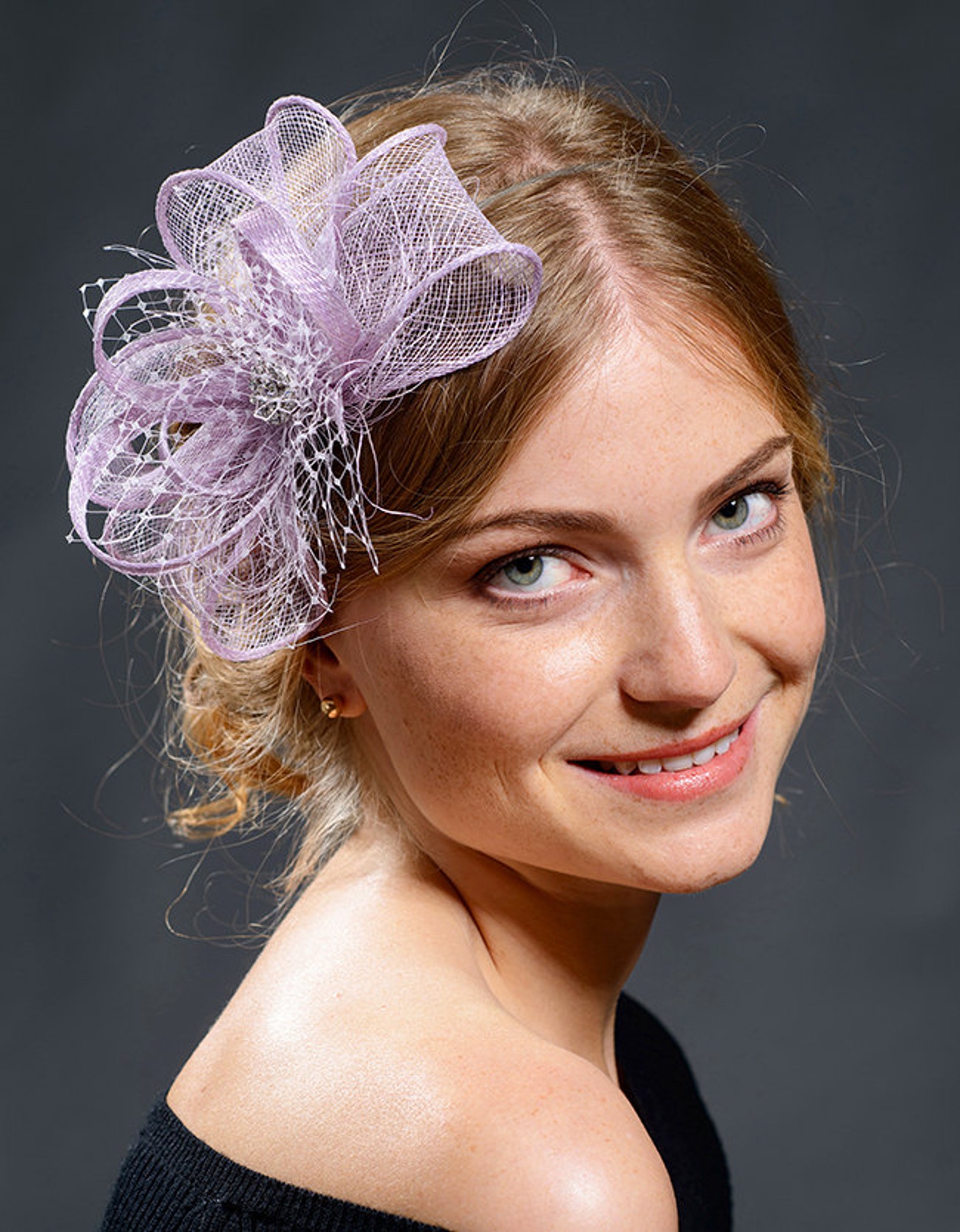 Lavendel purple bow fascinator lovely light purple fascinator | Etsy