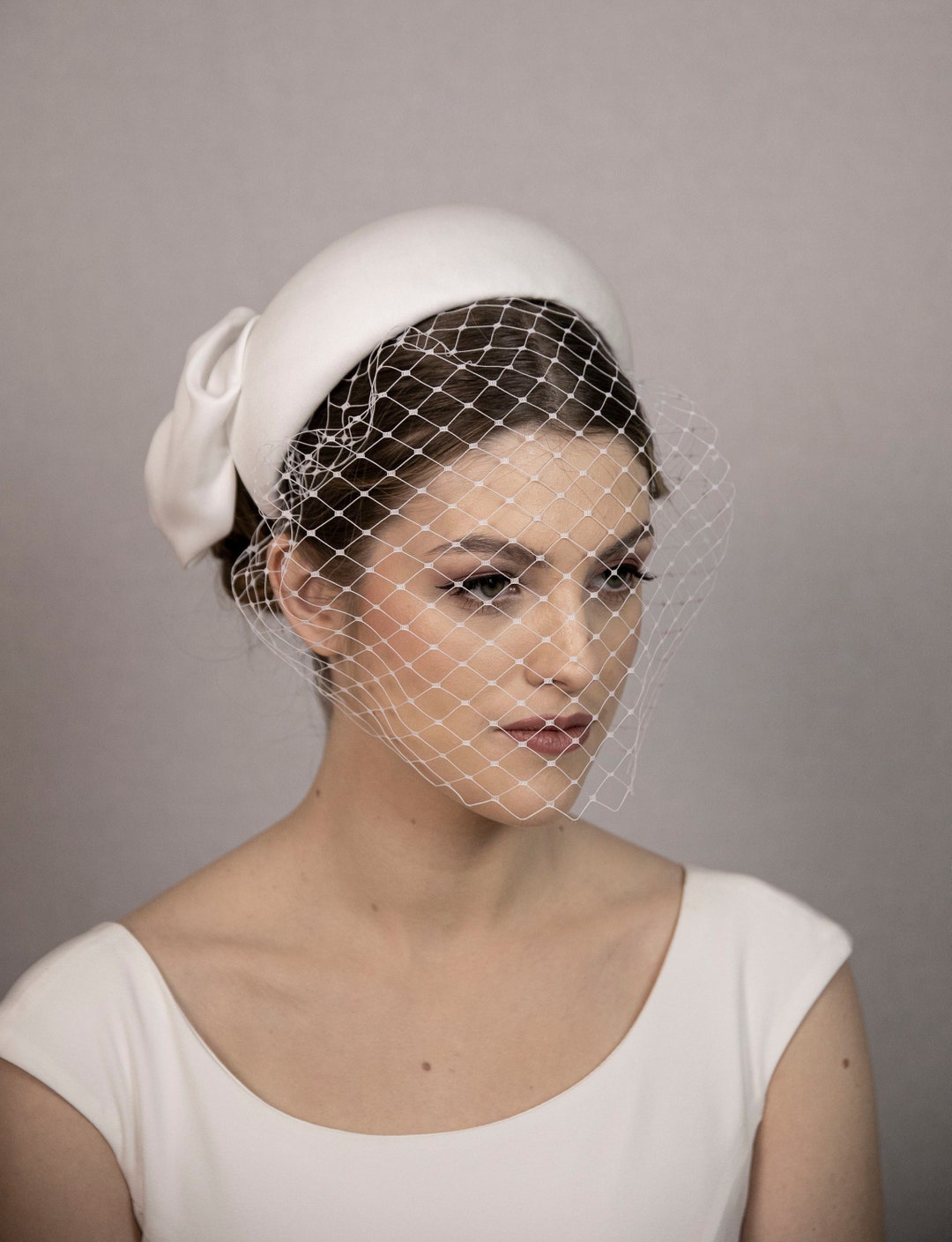 White Wedding Hat. White Bridal Hat. White Wide Headband Hat - Etsy