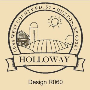 Custom Rubber Stamp Holloway Design R060 | Etsy