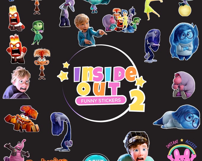 Inside Out 2 / Inside Out 2 Sticker Pack / Over 150 Exclusive Stickers ...
