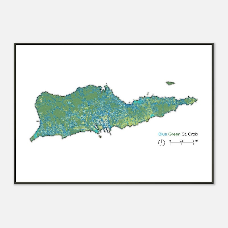 St Croix Map - Etsy