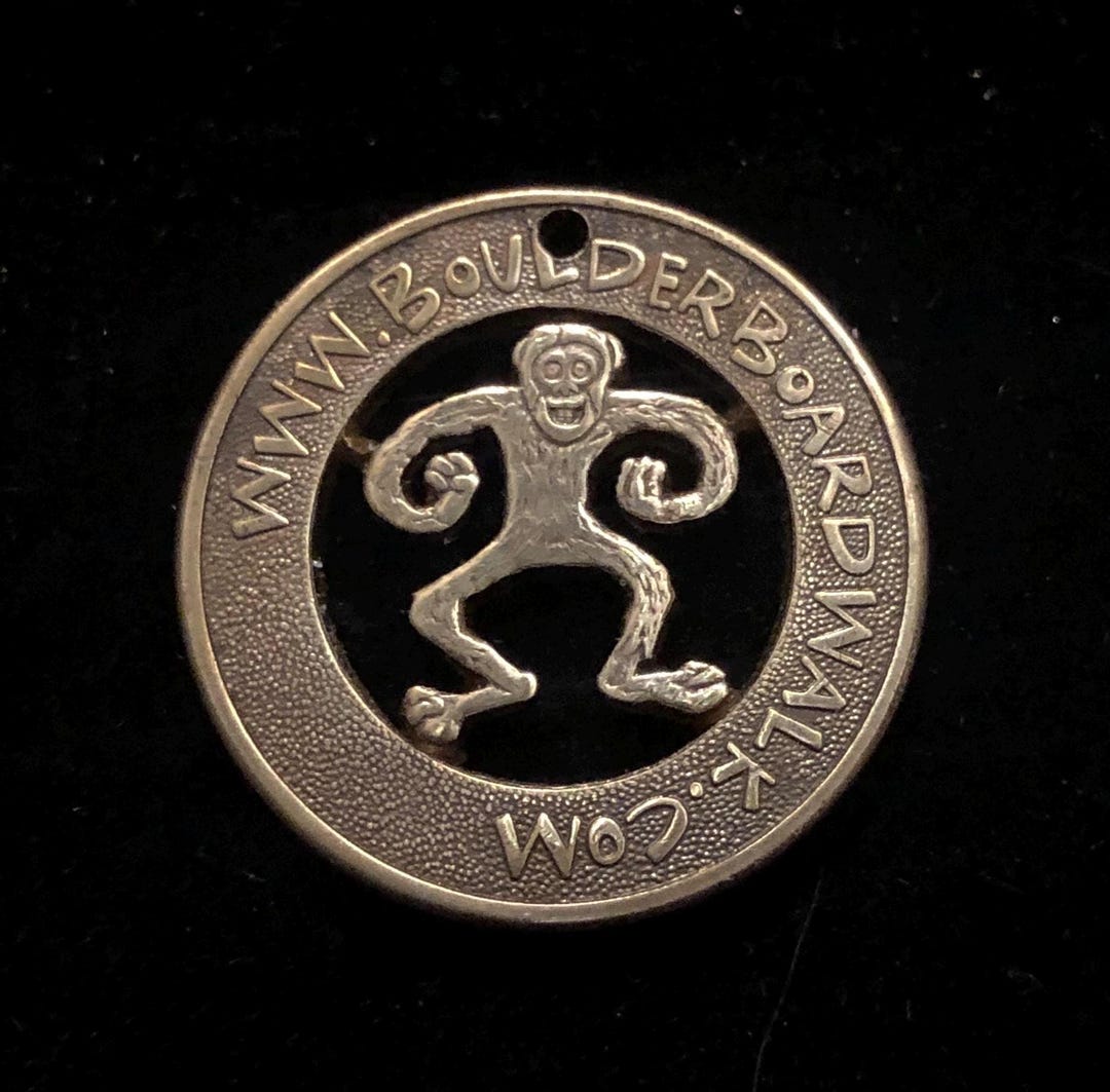 Vintage Boulder Boardwalk Arcade Token With Armpit Scratching Monkey Oo ...