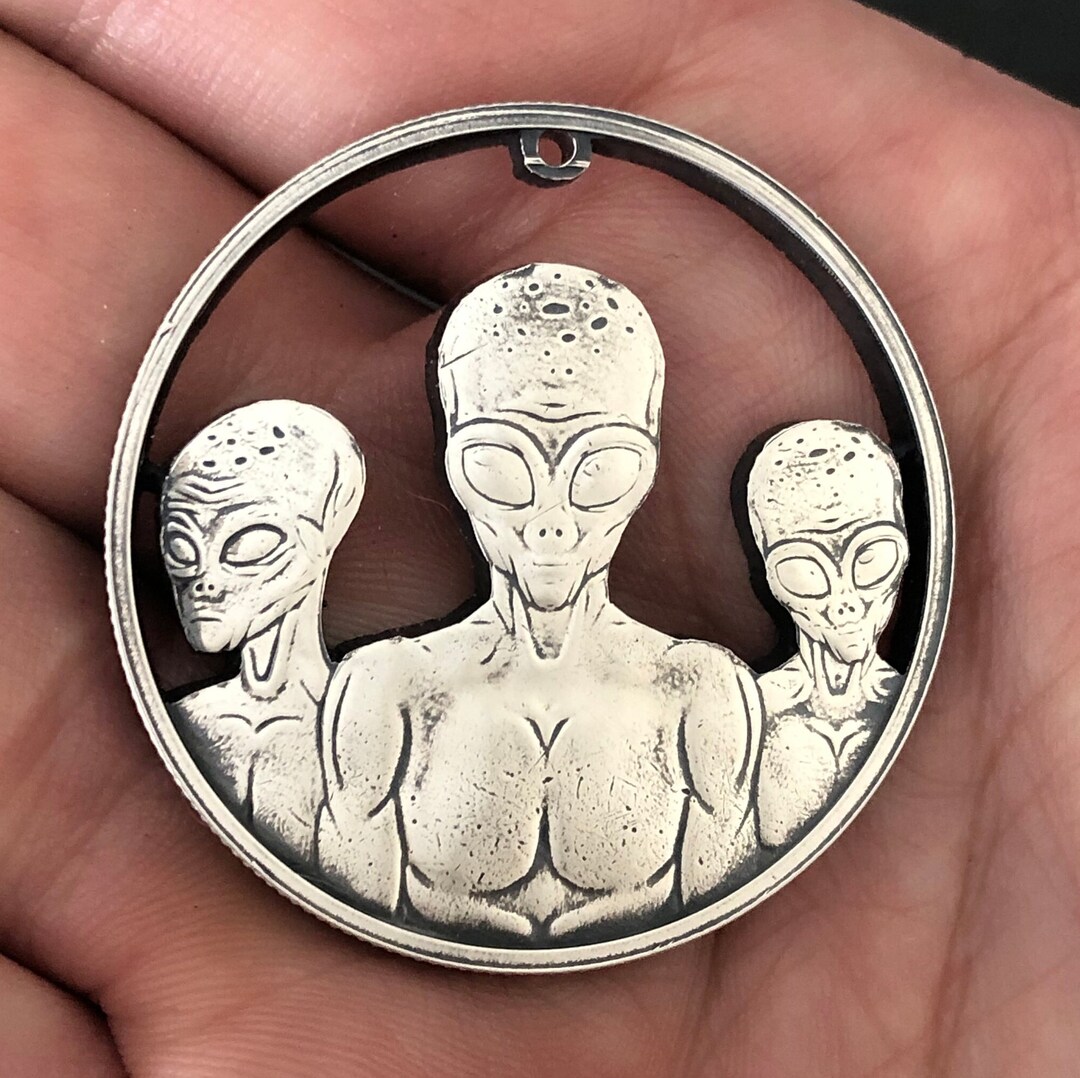 Do NOT Take Me to Your Leader - Hand Cut Fine Silver Bullion Round ...
