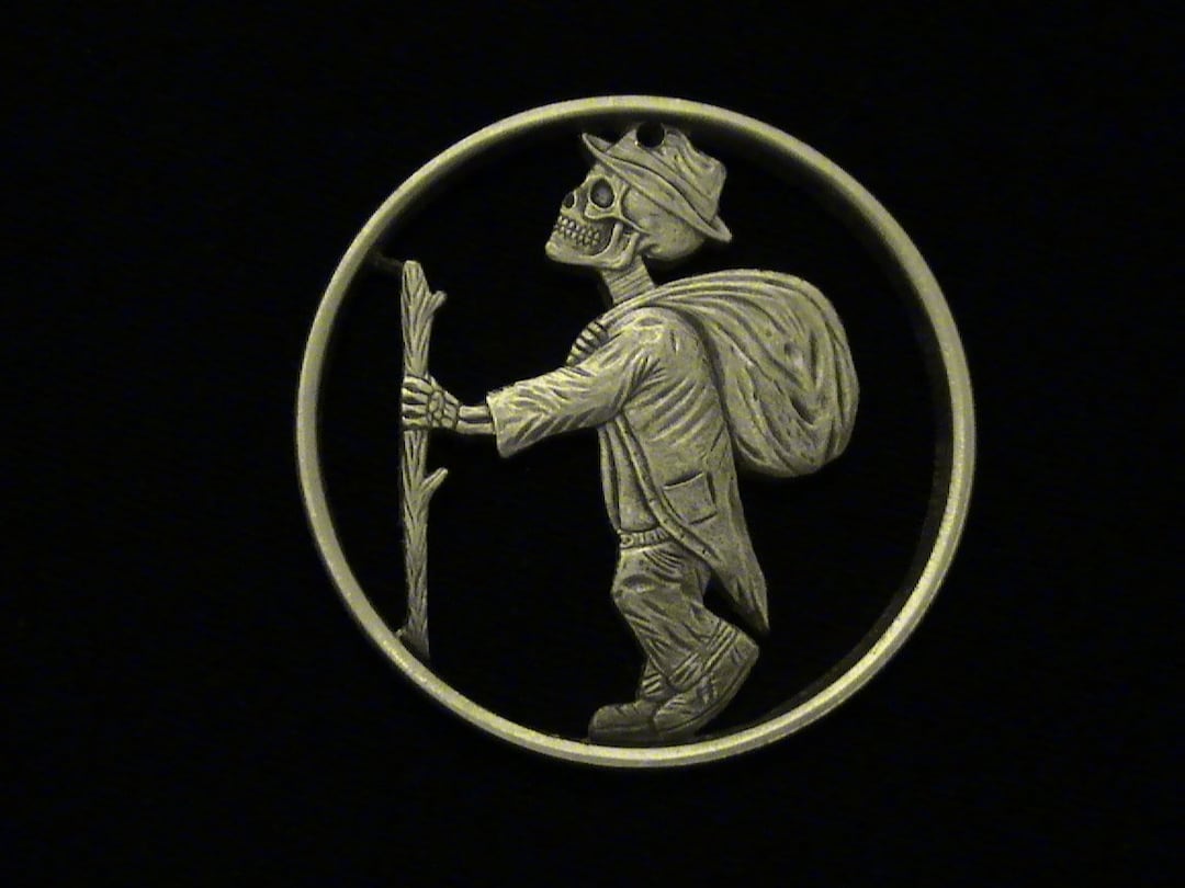 Dead Wandering Hobo - Cut Coin Pendant - .999 Silver - My New Favorite ...