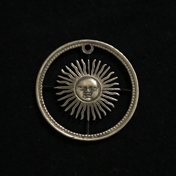 Sun Face Pendant - Etsy