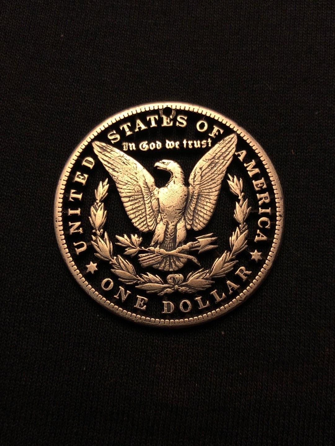 1886 US Morgan Silver Dollar Cut Coin Pendant Genuine Silver - Etsy