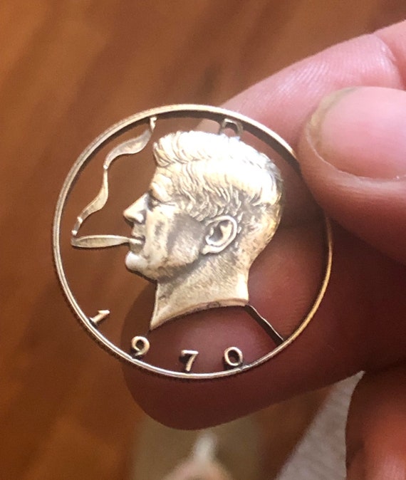 JFK Ripped to the Tits Puffing a J Brilliant Pendant Gand - Etsy