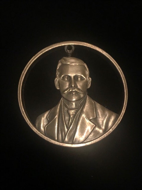 Doc Holliday Hand Cut Pure Silver Bullion Round Cut Coin - Etsy