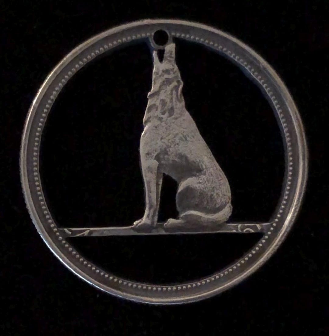 Canada 1967 Silver Centennial 50 Cent Coin W Howlin Wolf Very Rare - Etsy