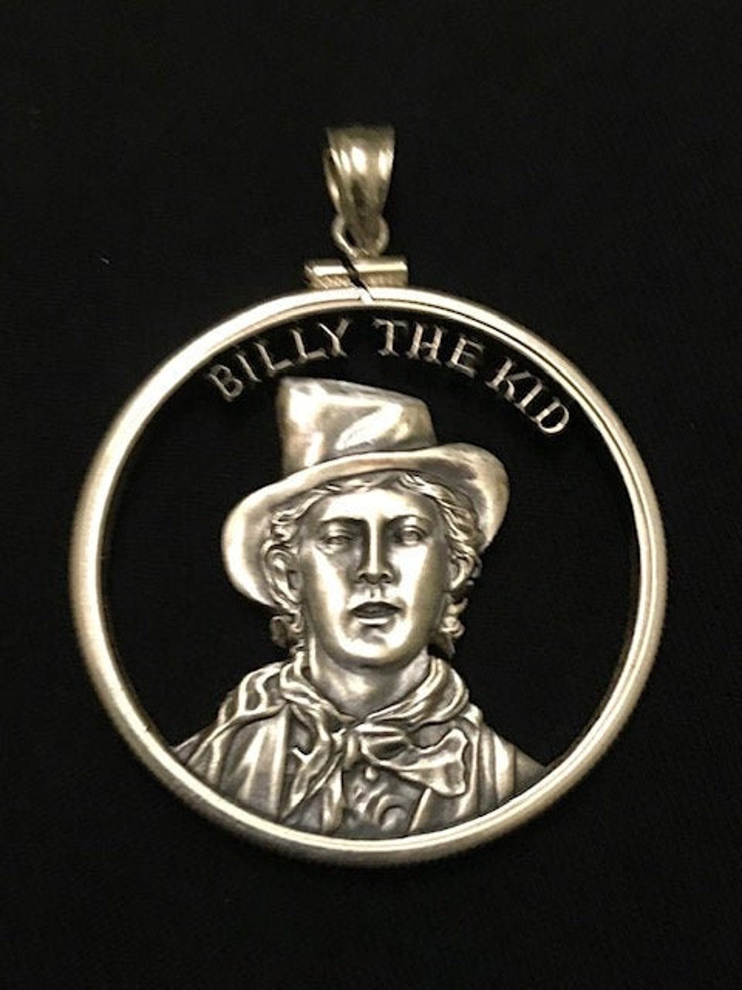 Billy the Kid, Masterpiece Hand Cut Silver Bullion Round, Old West ...