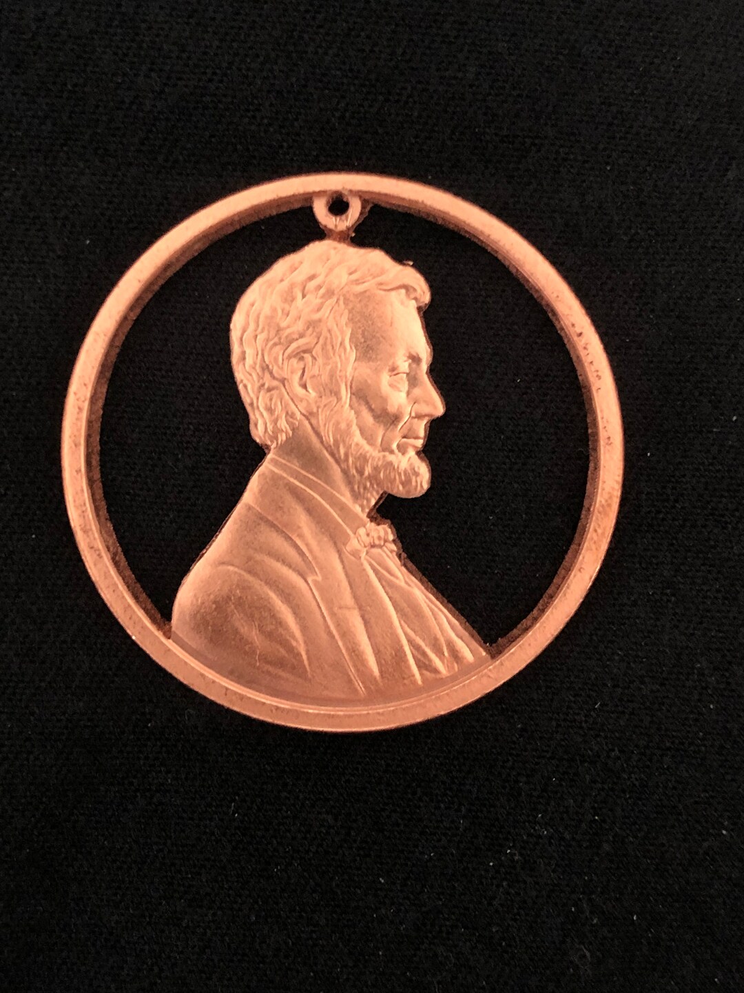 One Big Fat Red Cent Fine Copper Hand Cut Lincoln Penny Pendant - Etsy
