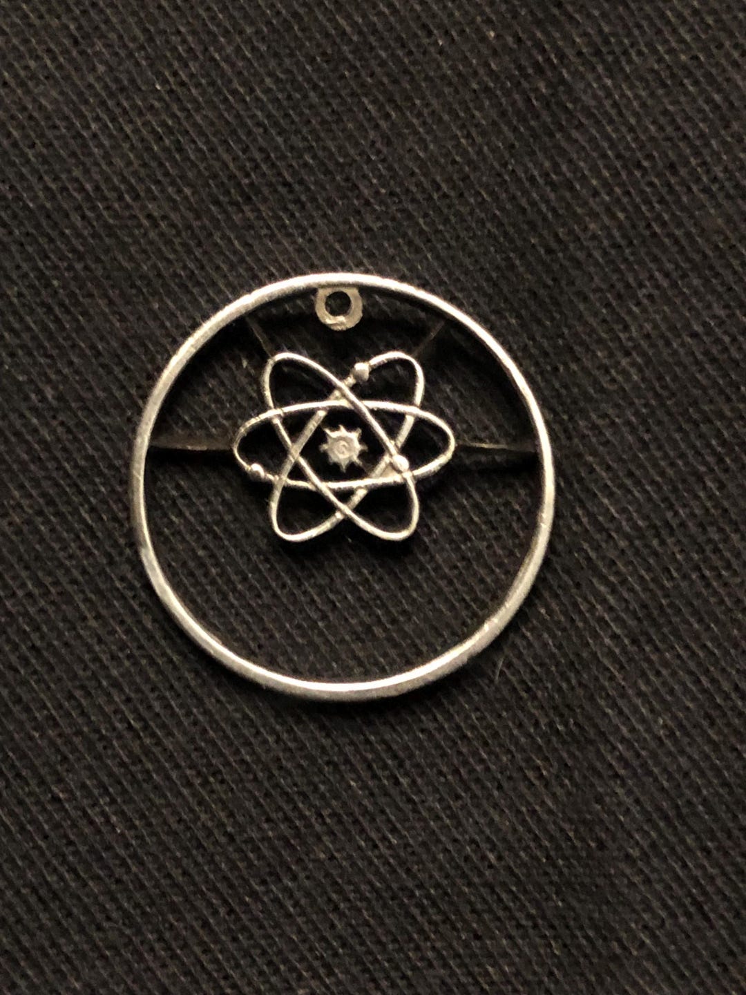 Hand Cut 1976 Greek Coin With Atom - Etsy