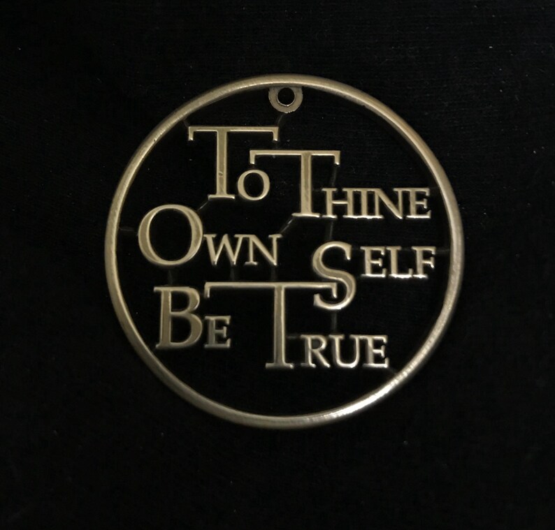 To Thine Own Self Be True HAMLET Cut Coin Jewelry BEAUTY - Etsy