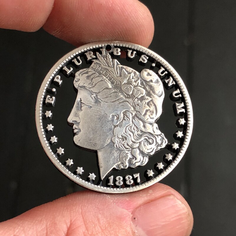 Hand Cut Coin - Etsy