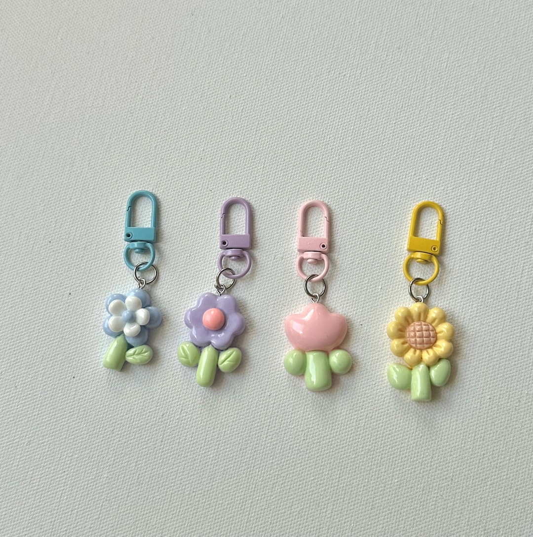 Flower Stitch Markers for Crochet Knitting - Flower Keychain - Crochet ...