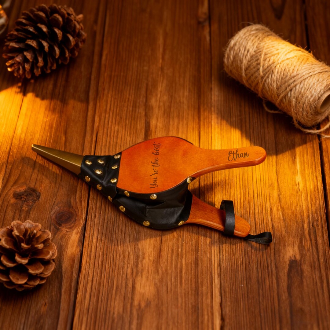Custom Handcrafted Wooden Fireplace Bellows, Personalization Outdoor ...