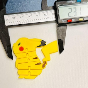 3D Printed Pikachu Fidget Toy Set of 3 – Articulated Flexible Pokémon ...