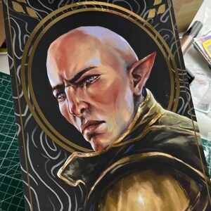 Dragon Age, Solas Gold Foil Print - Etsy