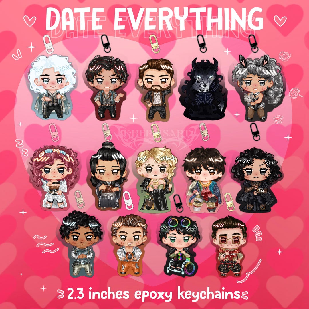 Date Everything, Dateables Keychains - Etsy