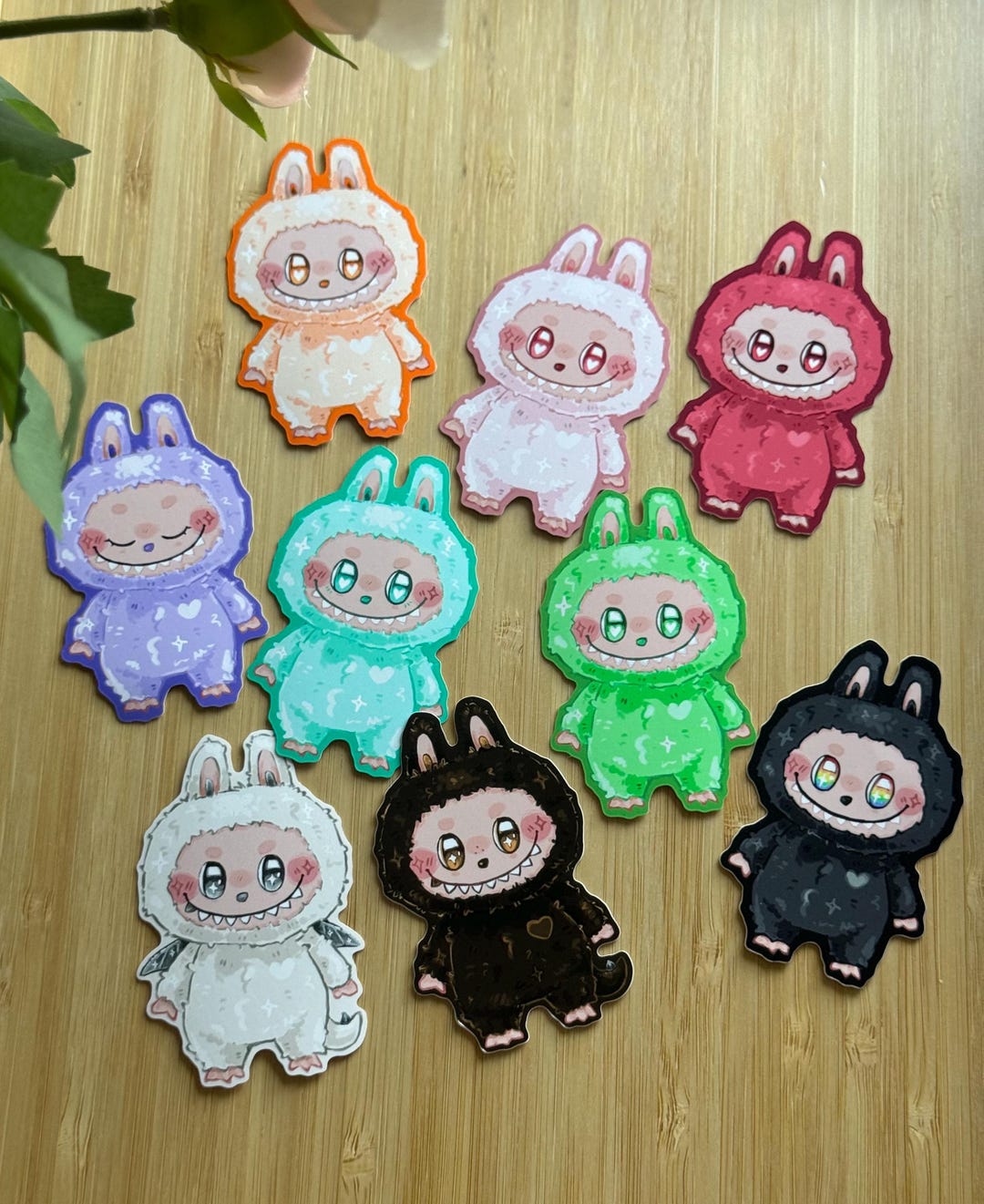 Labubu Inspired Vinyl Stickers - Etsy