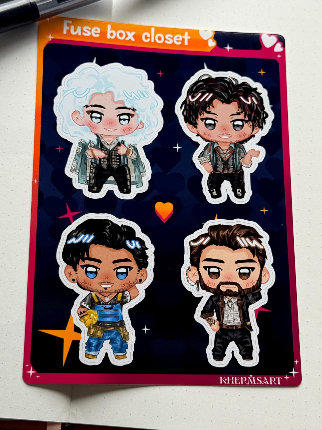 Date Everything Fuse Box Closet Sticker Sheet, Eddie, Volt, Dorian ...