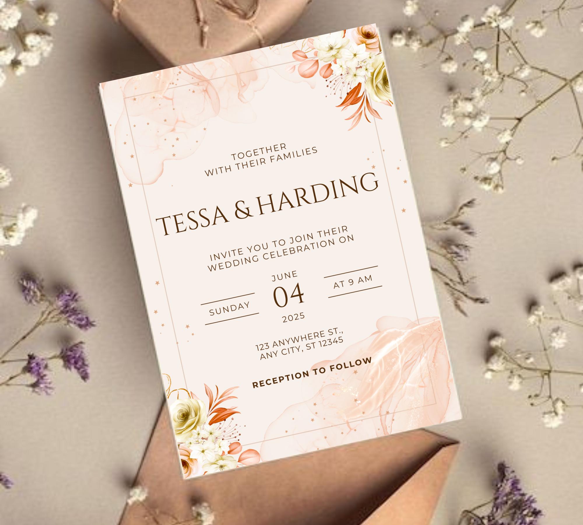 Modern Wedding Invitations, Stylish and Chic, Ideal for Weddings ...