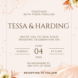 Modern Wedding Invitations, Stylish and Chic, Ideal for Weddings ...