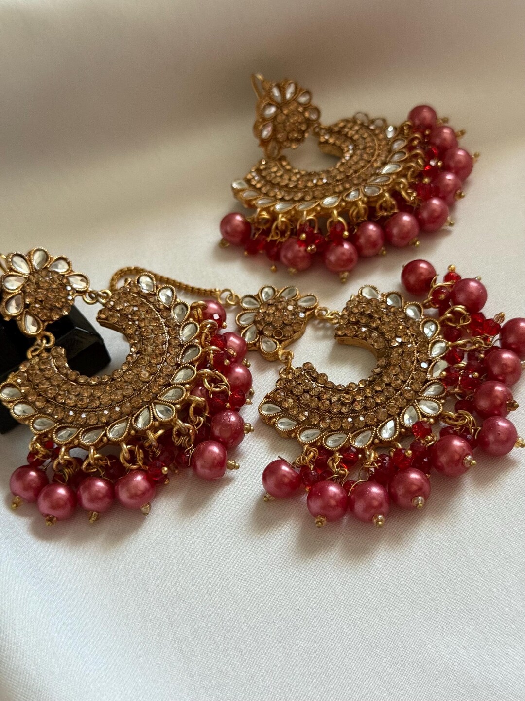 Pakistani /indian Big Mangtika With Earing/bindi and Bali/earrings ...