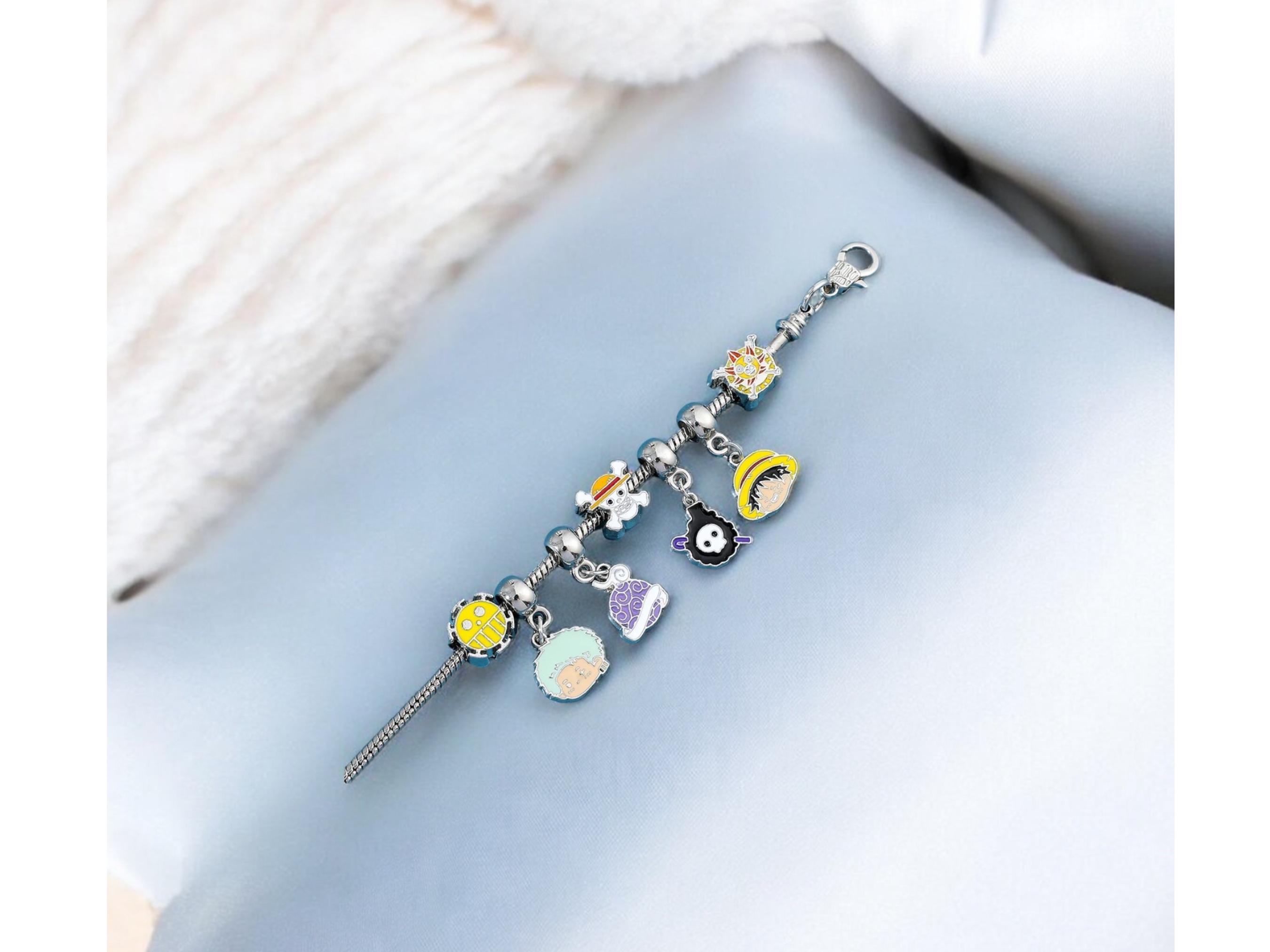 Anime Figure Monkey D. Luffy Pirate Beads Chains Bracelets, Charms ...