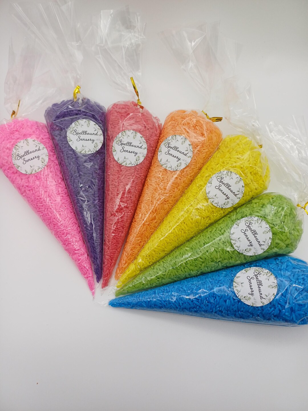 Rainbow Rice Sensory Play Tuff Tray Filler Sensory Base Messy Play Kids ...