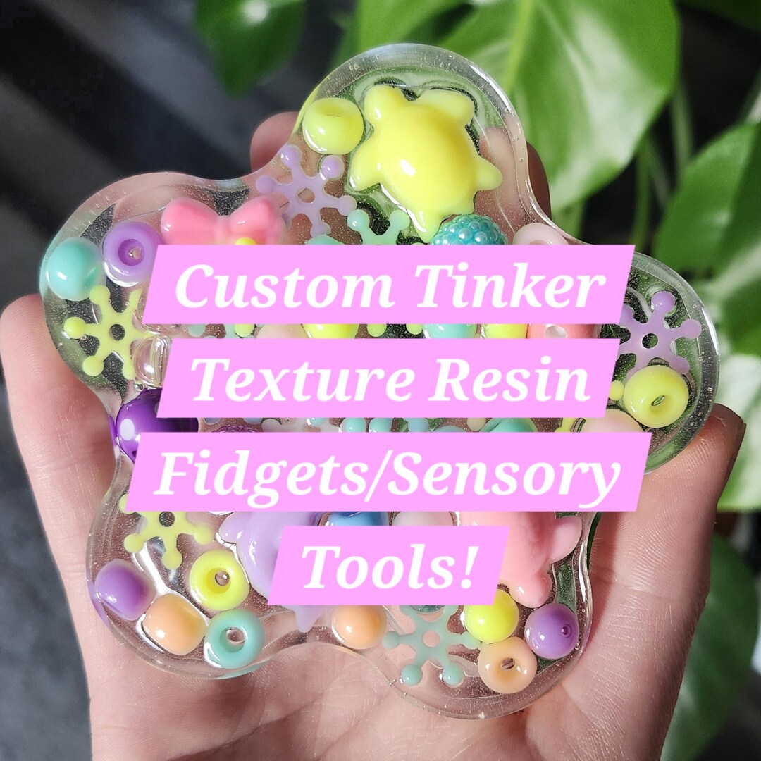 CUSTOMIZABLE Custom Tinker Texture Silent Fidget Sensory Tool Resin ...