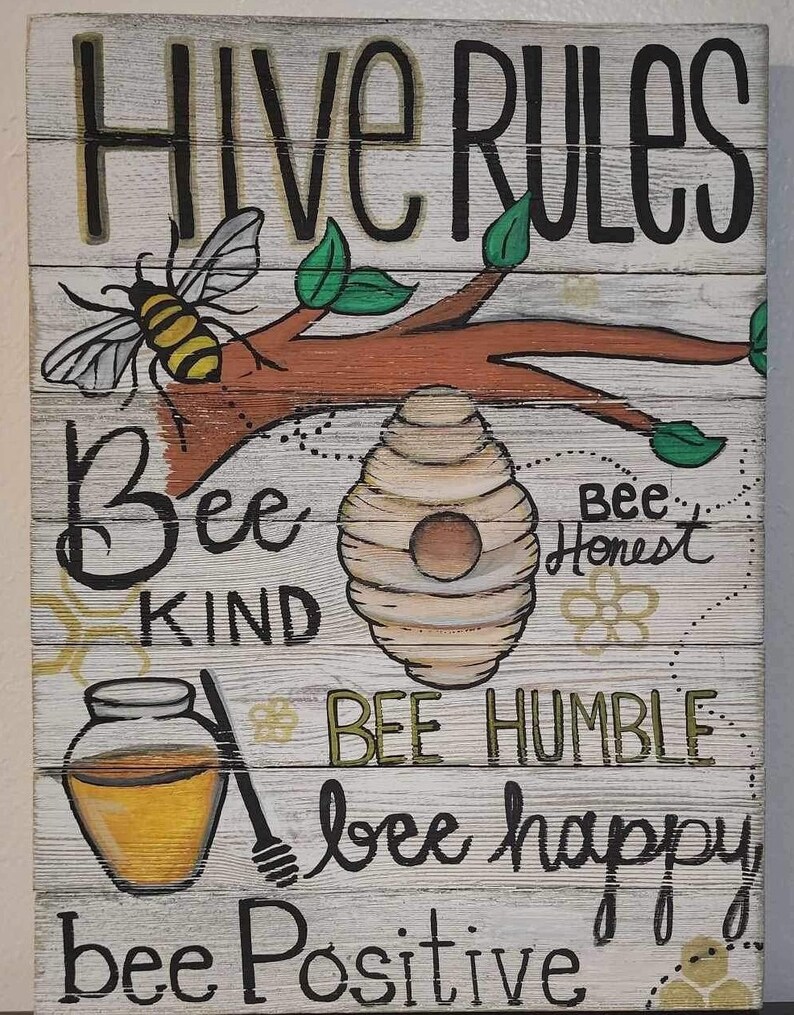 Hive Rules Sign - Etsy