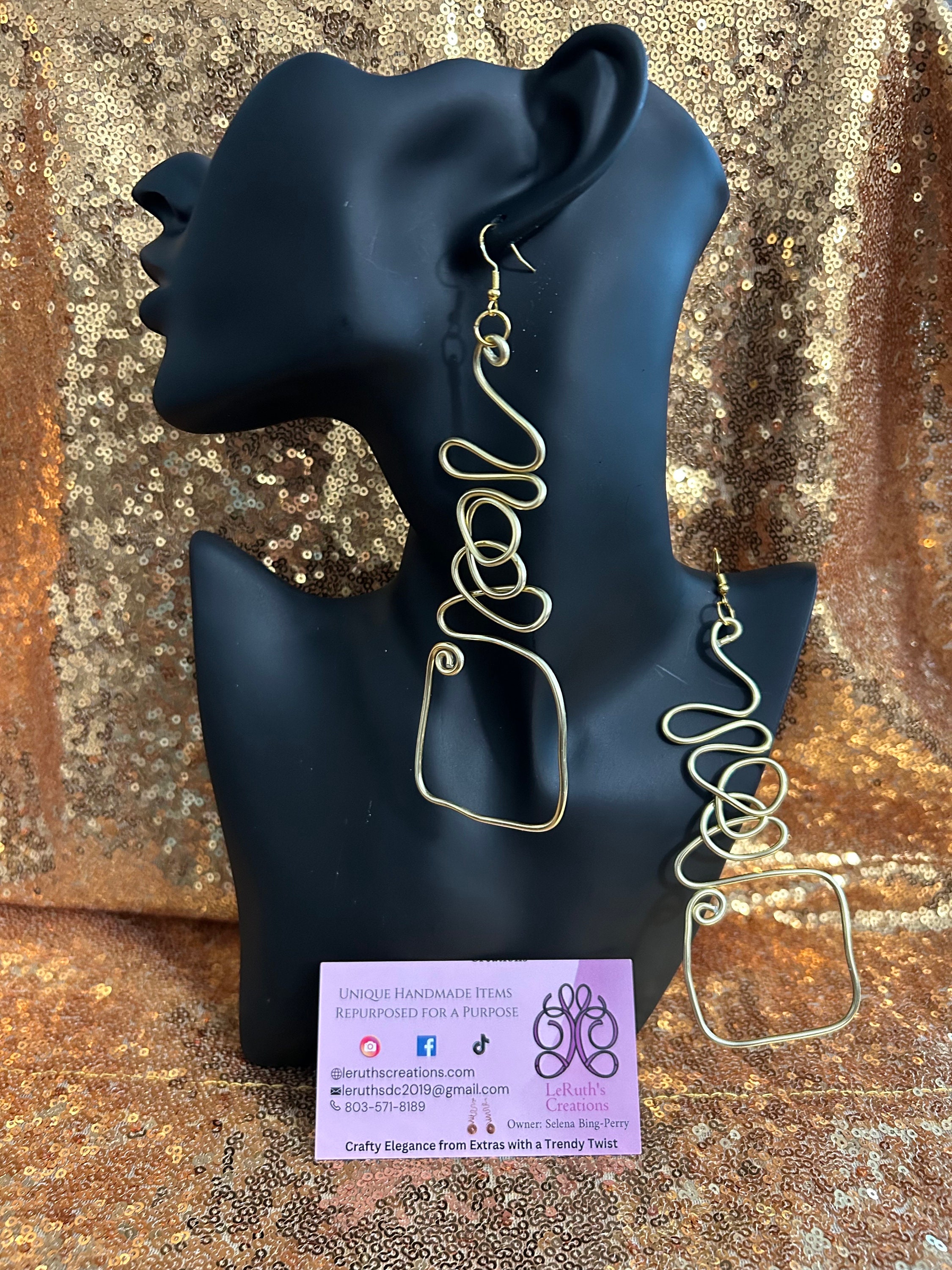 Free Hand Twisted Wire Earrings - Etsy